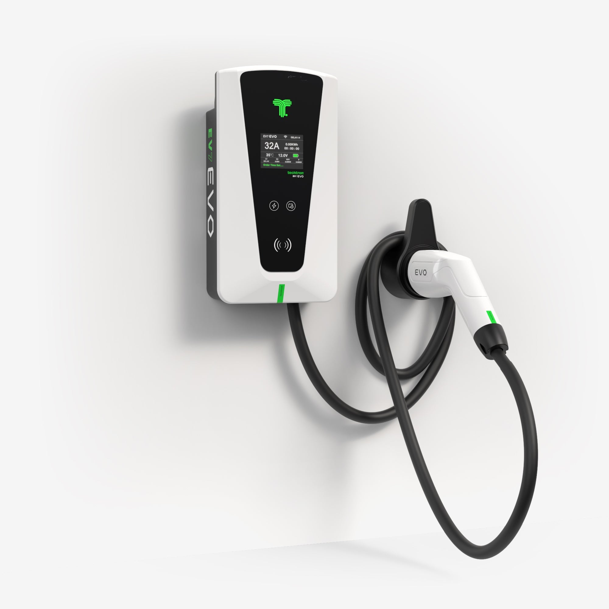 techtron EVO Smart EV Chargers – 7.6kW / 11kW / 22kW Type 2 Wallbox